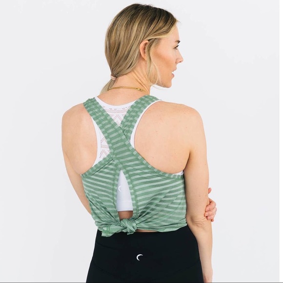 ZYIA | Tops | Zyia Green Open Back Workout Tank Top | Poshmark